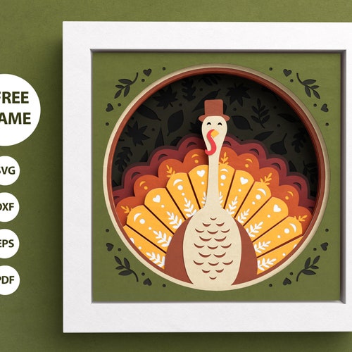3D CORNUCOPIA Svg THANKSGIVING Shadow Box Svg for Cricut - Etsy