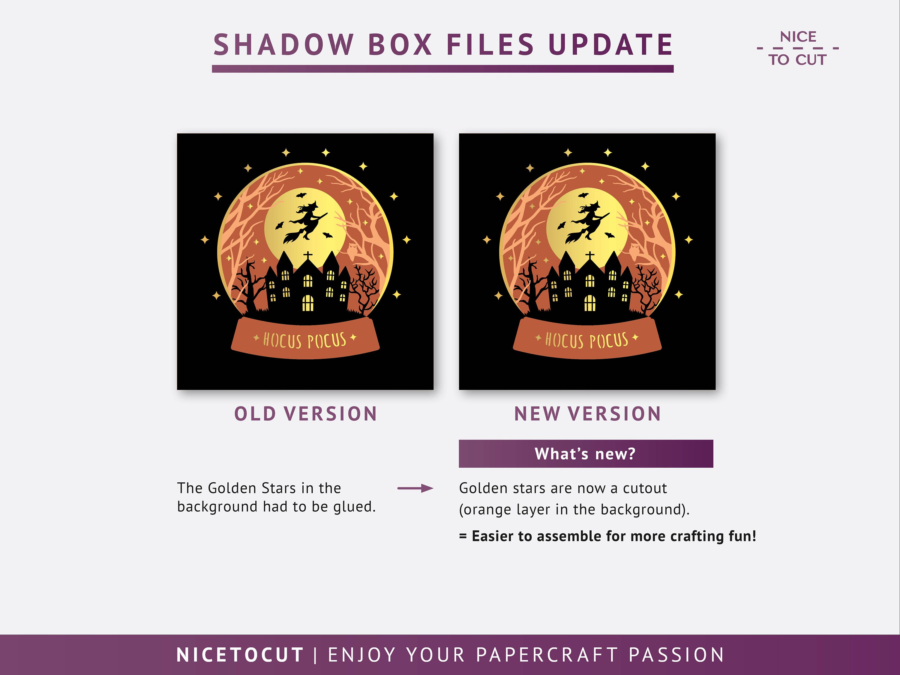 3D Hocus Pocus Witch Shadow Box, Halloween 3D SVG, Witch Shadow Box ...