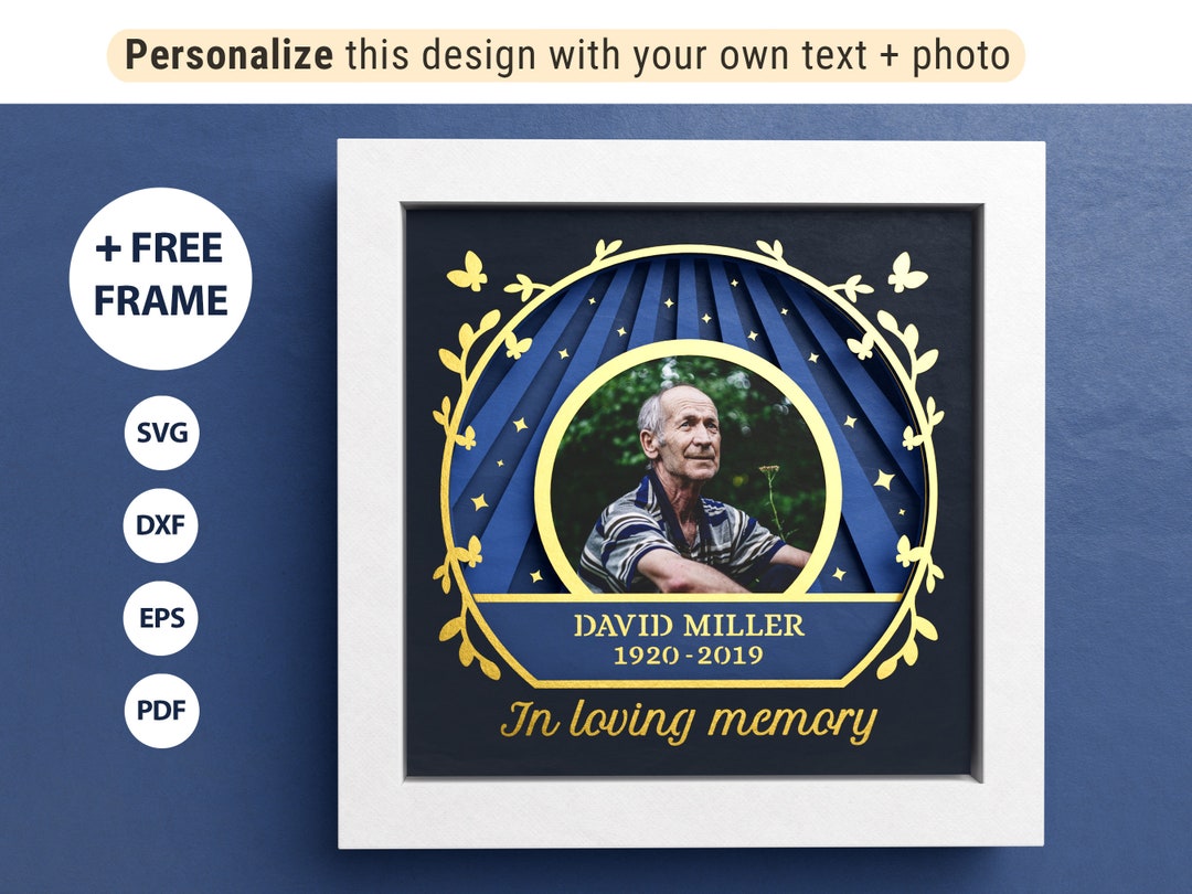 3D Memorial in Loving Memory Shadow Box Customizable Gift - Etsy UK