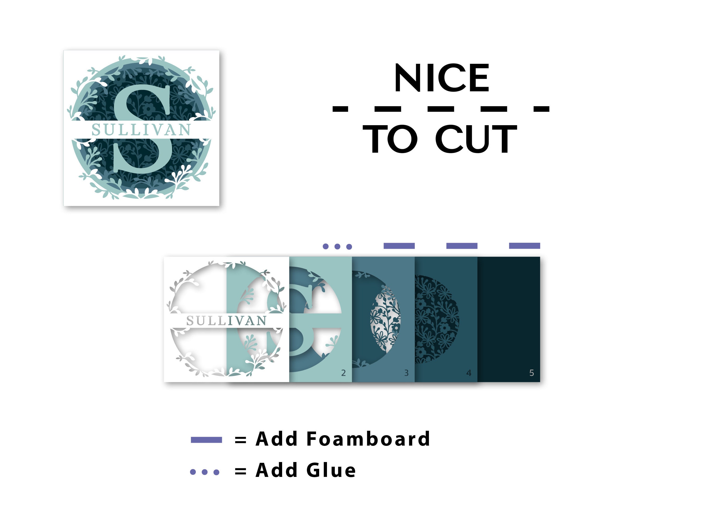 3D Split Monogram A-Z Shadow Box Custom Name Alphabet Family - Etsy