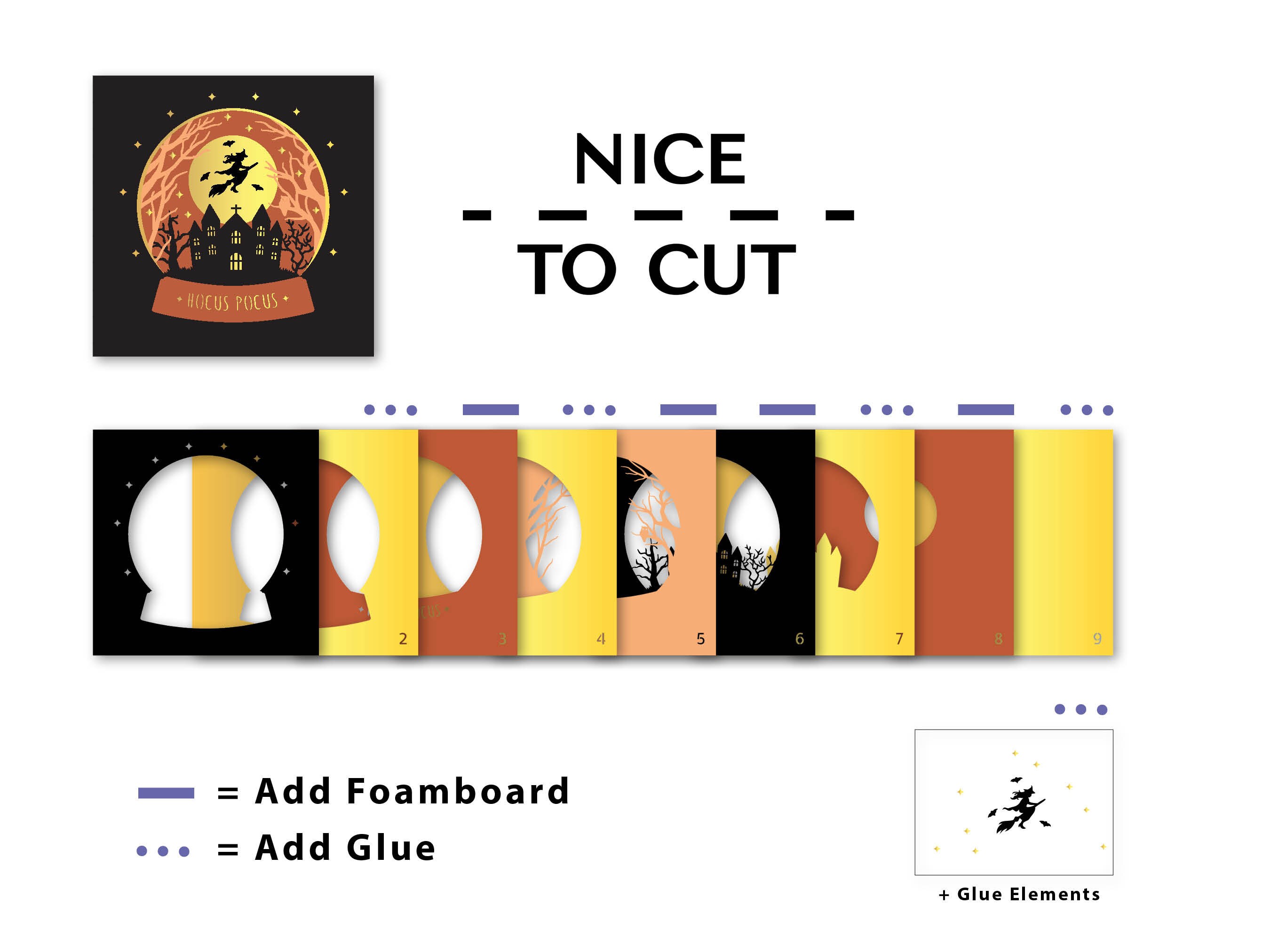 3D Hocus Pocus Witch Shadow Box Halloween 3D SVG Witch - Etsy