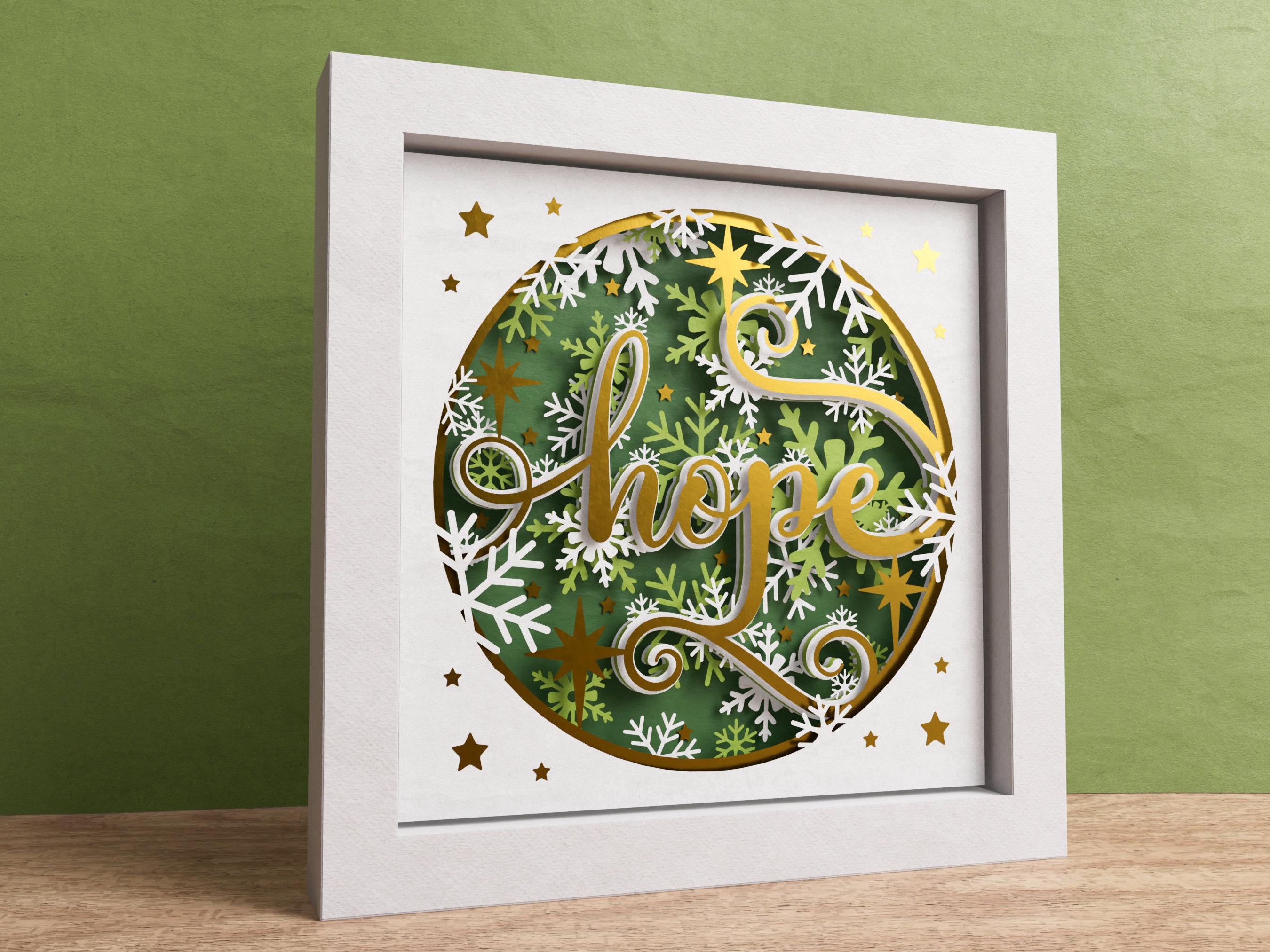 3D Hope Shadow Box Cut File Christmas Svg Files for Cricut - Etsy