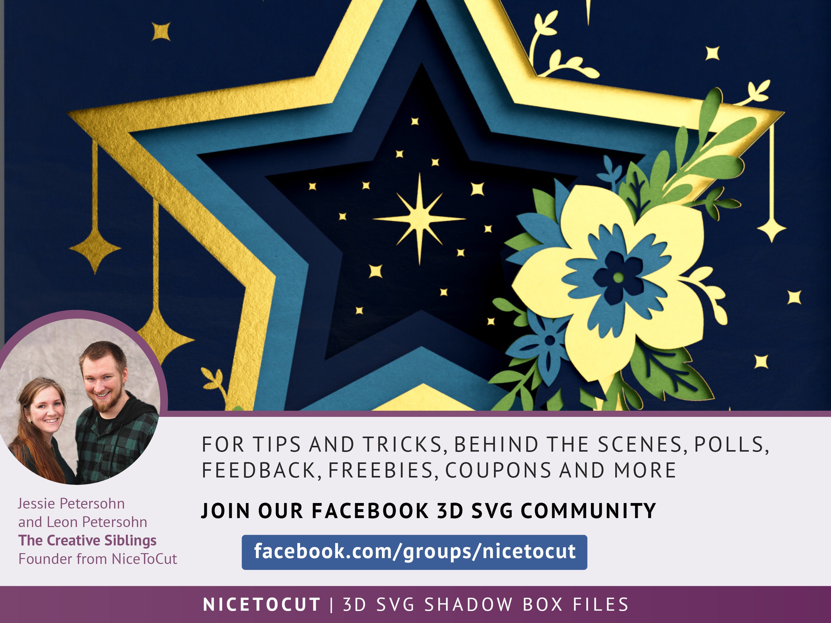 3D Star Shadow Box, Floral Svg, 3D Mandala, Flower Shadow Box, 3D ...