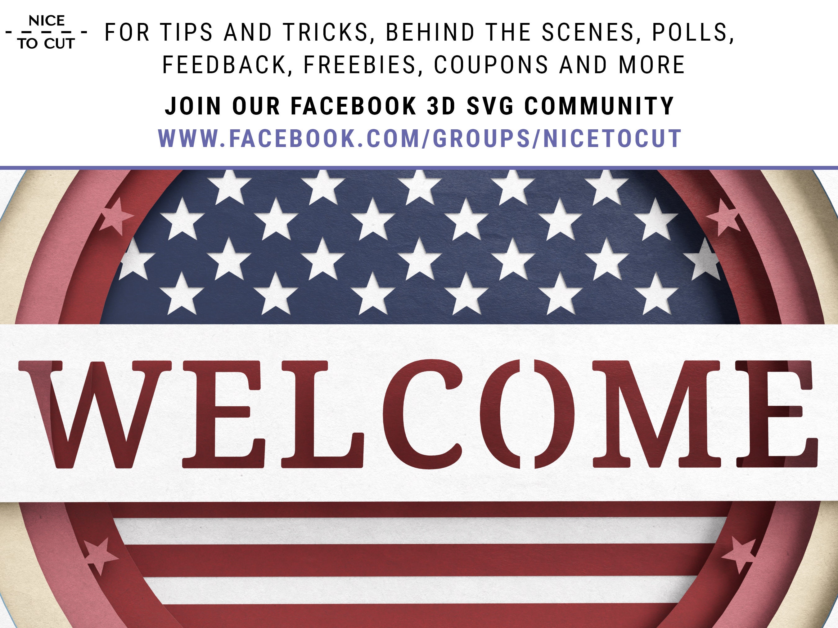 3D America Welcome Shadow Box Welcome Sign Independence Day - Etsy