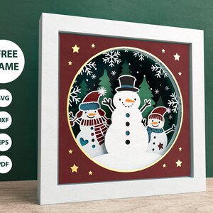 3D Christmas Shadow Box Bundle, Santa Shadow Box SVG, Christmas Layered ...