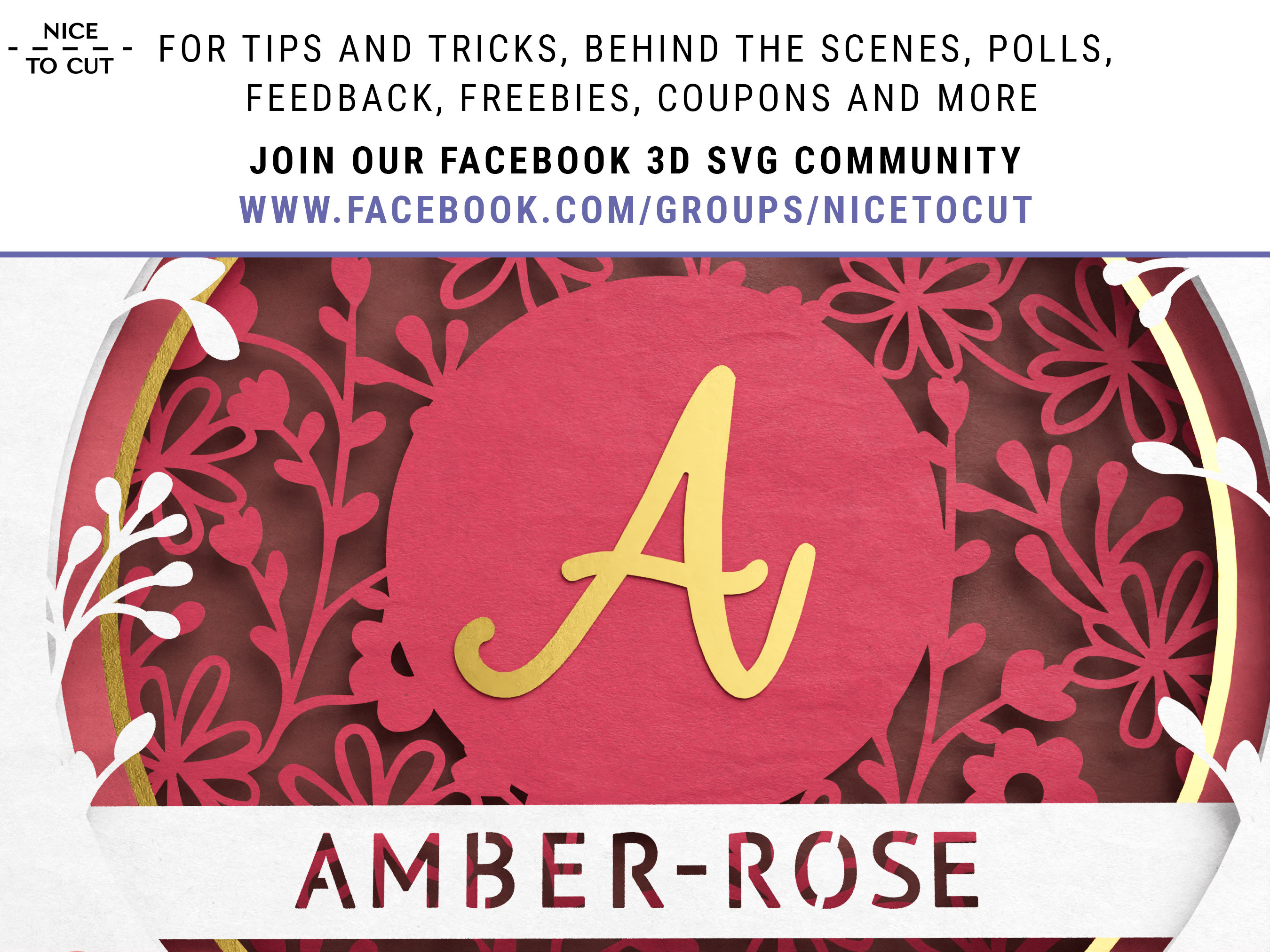 3D Custom Name Shadow Box Floral SVG Layered Paper Art - Etsy