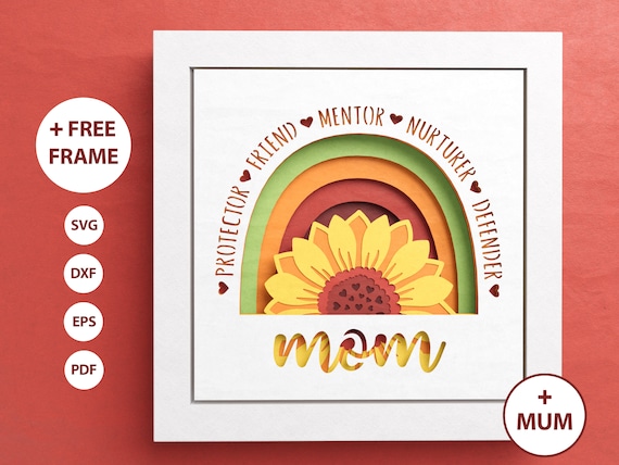 3D Mothers Day Shadow Box With Sunflower Mom Quotes Shadow - Etsy