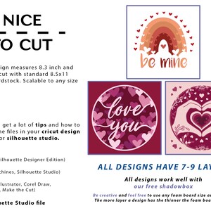3D Valentines Day Shadow Box Bundle, 3D Heart, I Love You SVG, Be Mine ...