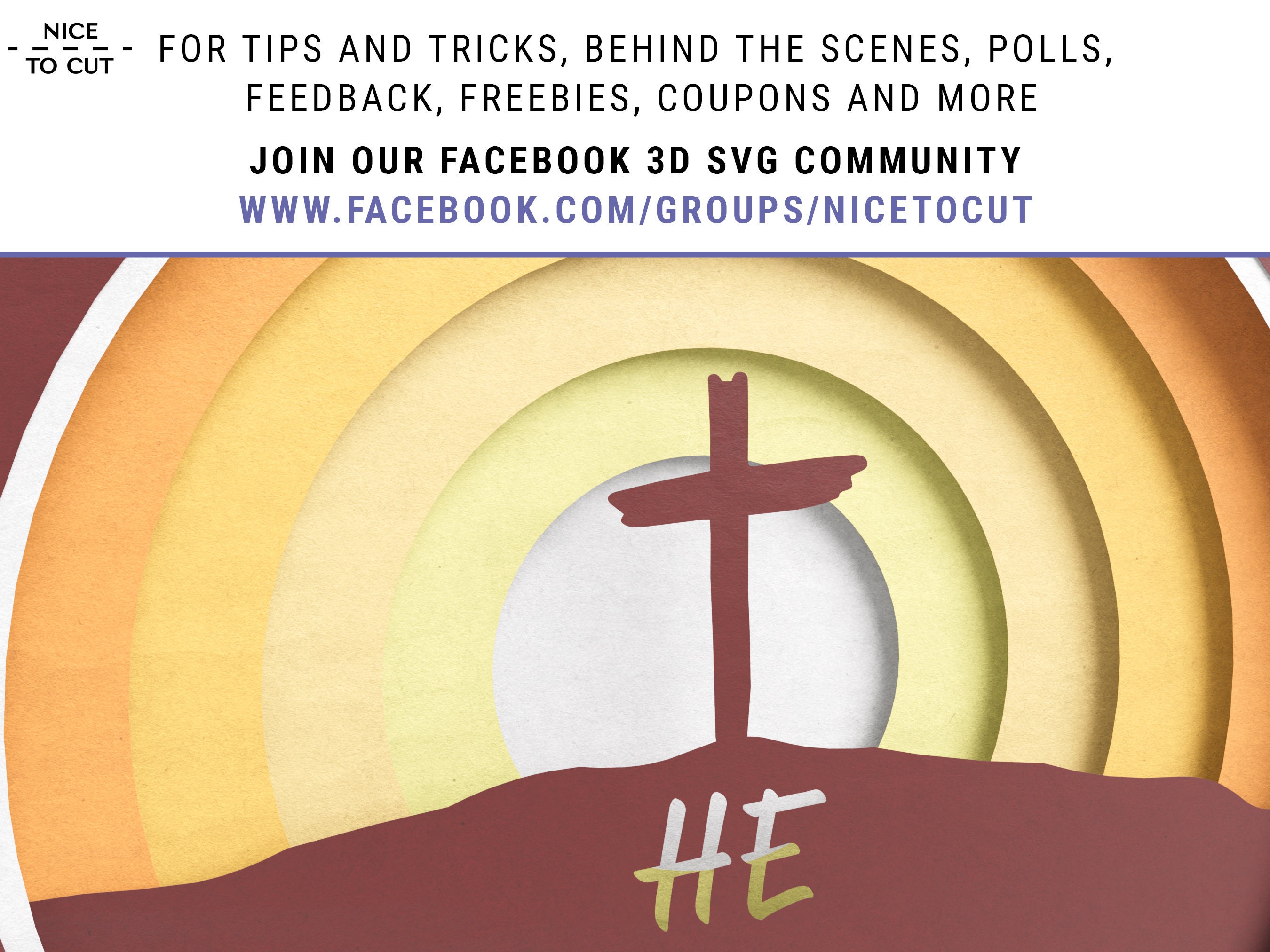 3D He is Risen Shadow Box Easter Rainbow SVG Layered Paper - Etsy