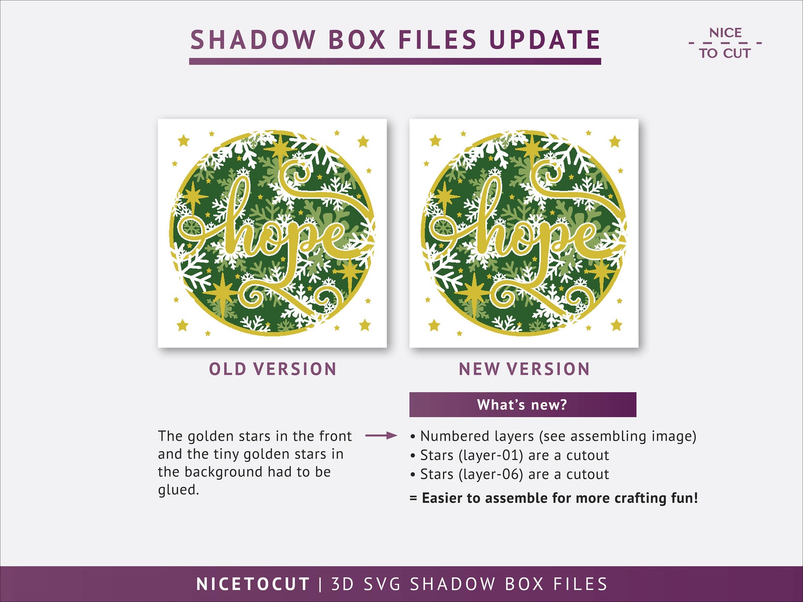 3D Hope Shadow Box Cut File Christmas Svg Files for Cricut - Etsy