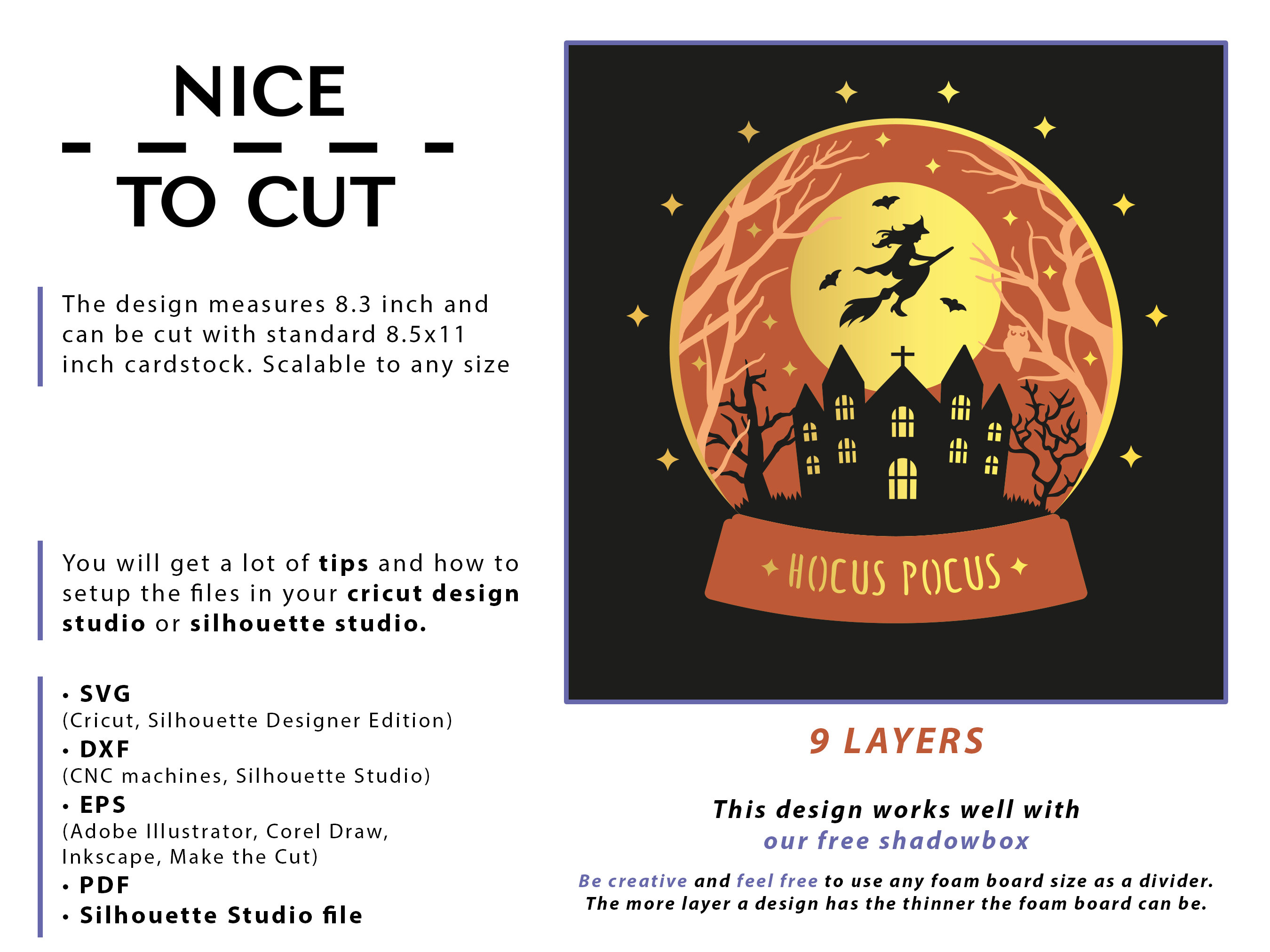 3D Halloween Shadow Box Bundle, Welcome Witches, Hocus Pocus Shadow Box ...