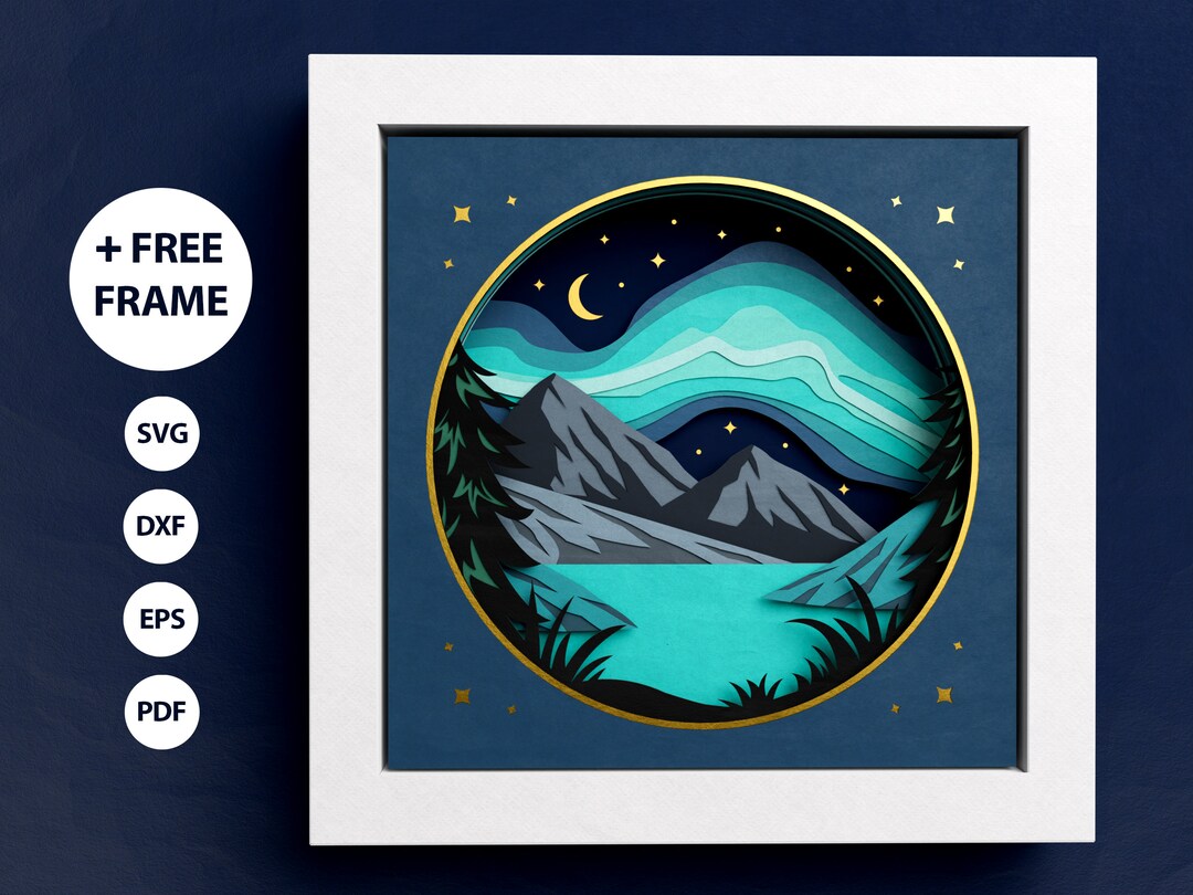 3D Northern Lights Shadow Box Aurora Borealis Shadow Box 3D - Etsy