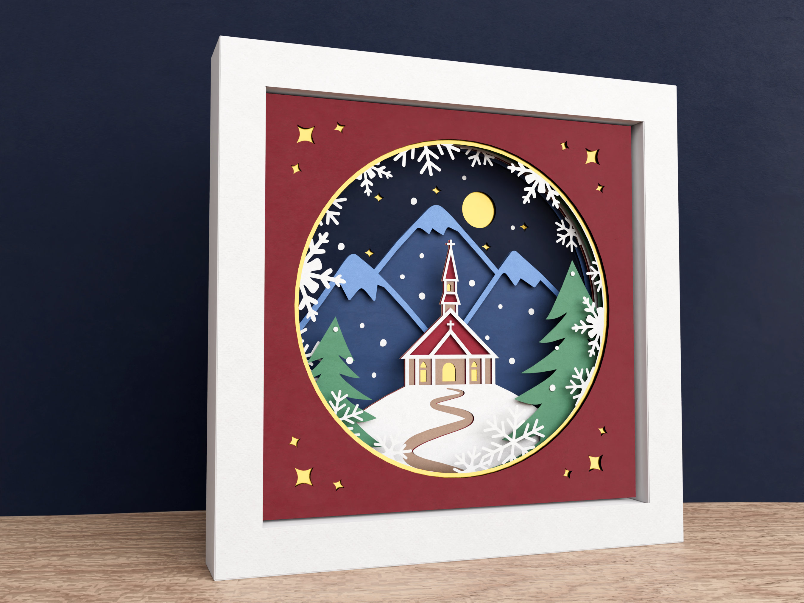 3D Christmas Shadow Box Bundle Santa Shadow Box SVG - Etsy