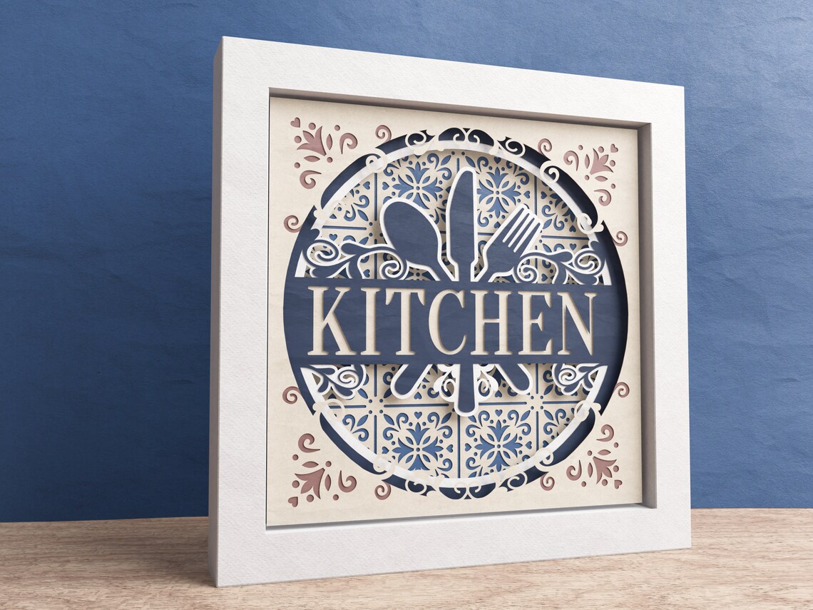 3D Kitchen Shadow Box Floral Svg 3D Mandala Vintage Shadow - Etsy