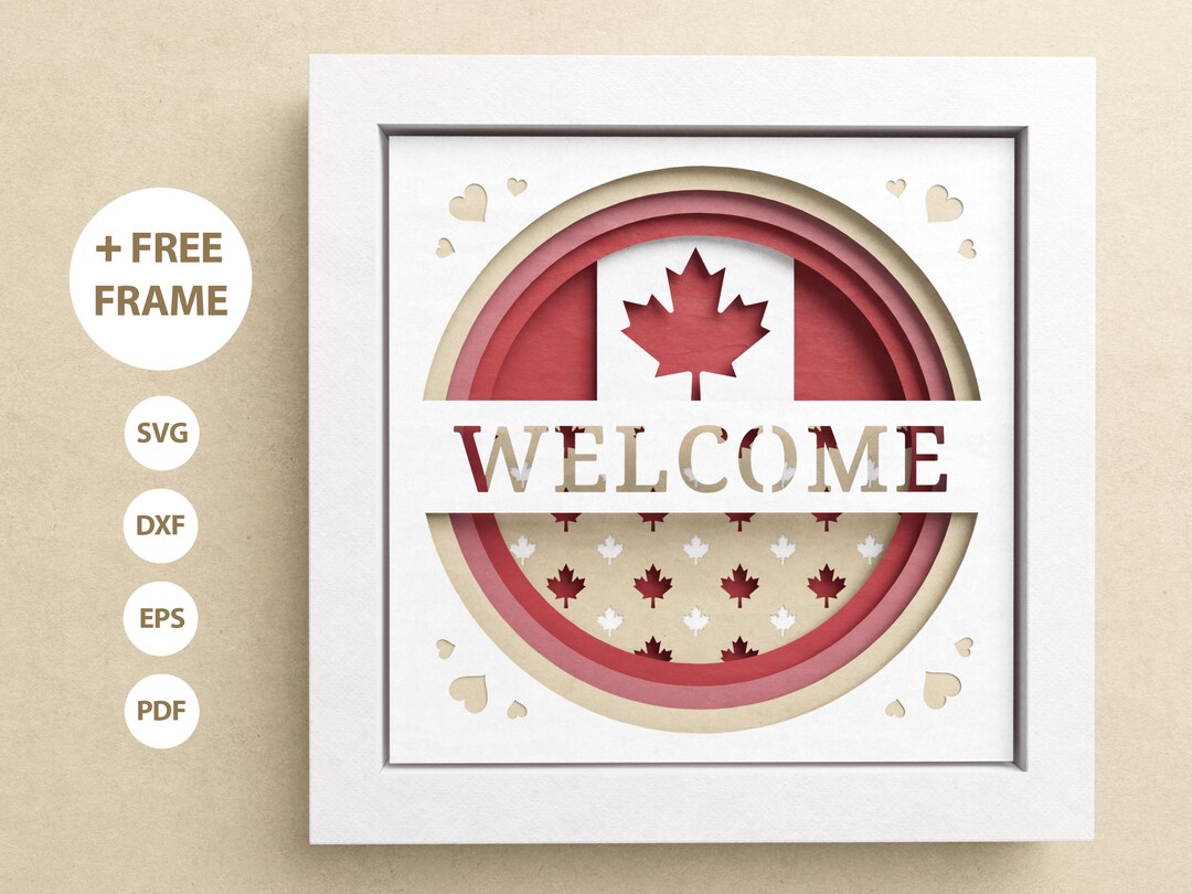 3D Canada Shadow Box, Canadian Flag, Canada Day, Patriotic Sign Decor ...