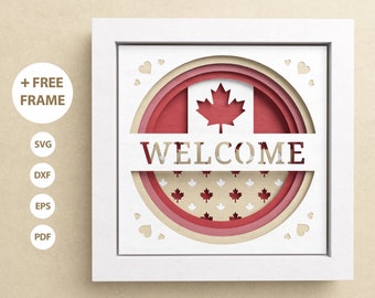 3D Welcome Pumpkin Shadow Box Thanksgiving SVG Pumpkin - Etsy