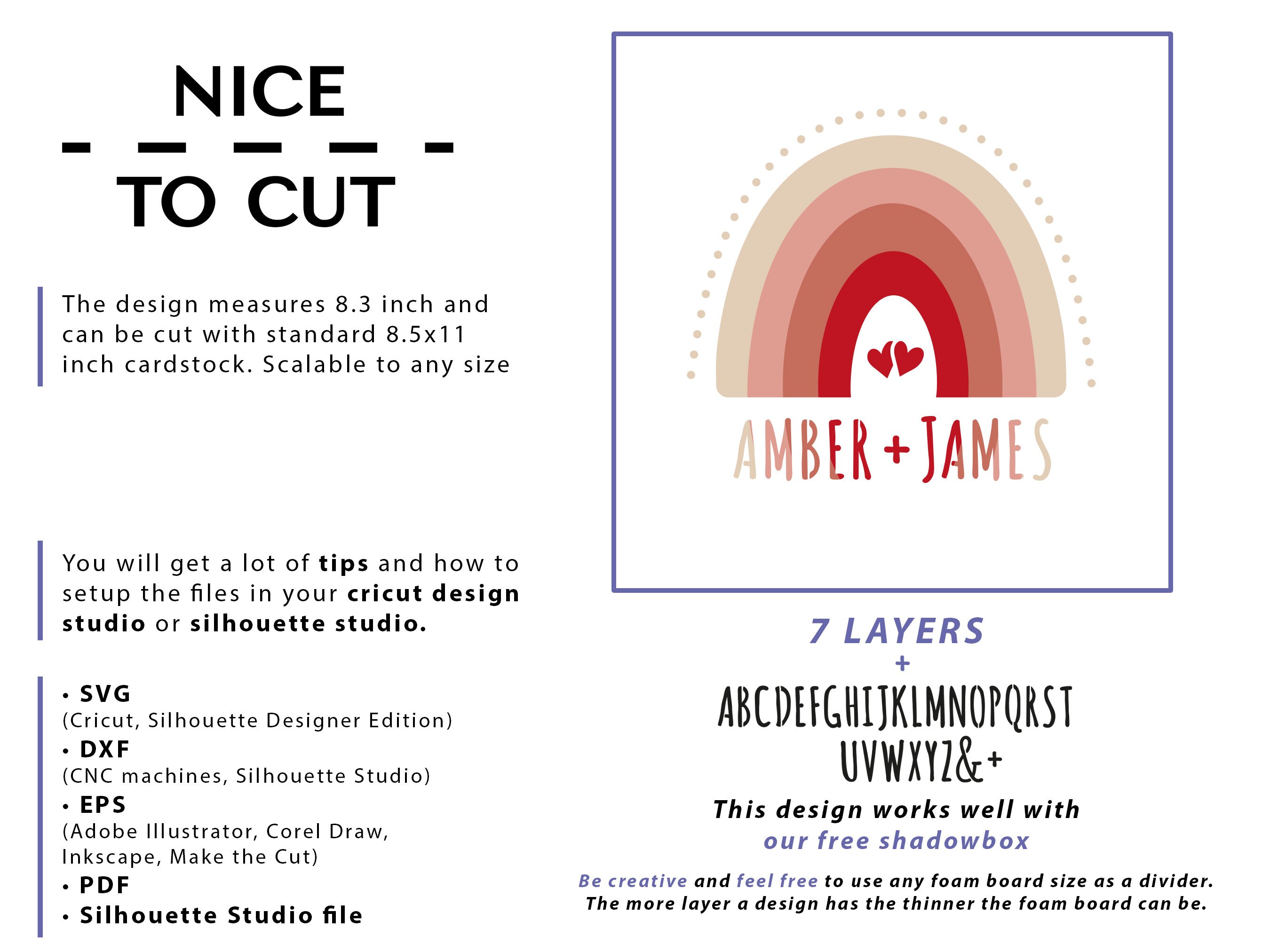 3D Custom Names Shadow Box Valentines Day Shadow Box Boho - Etsy