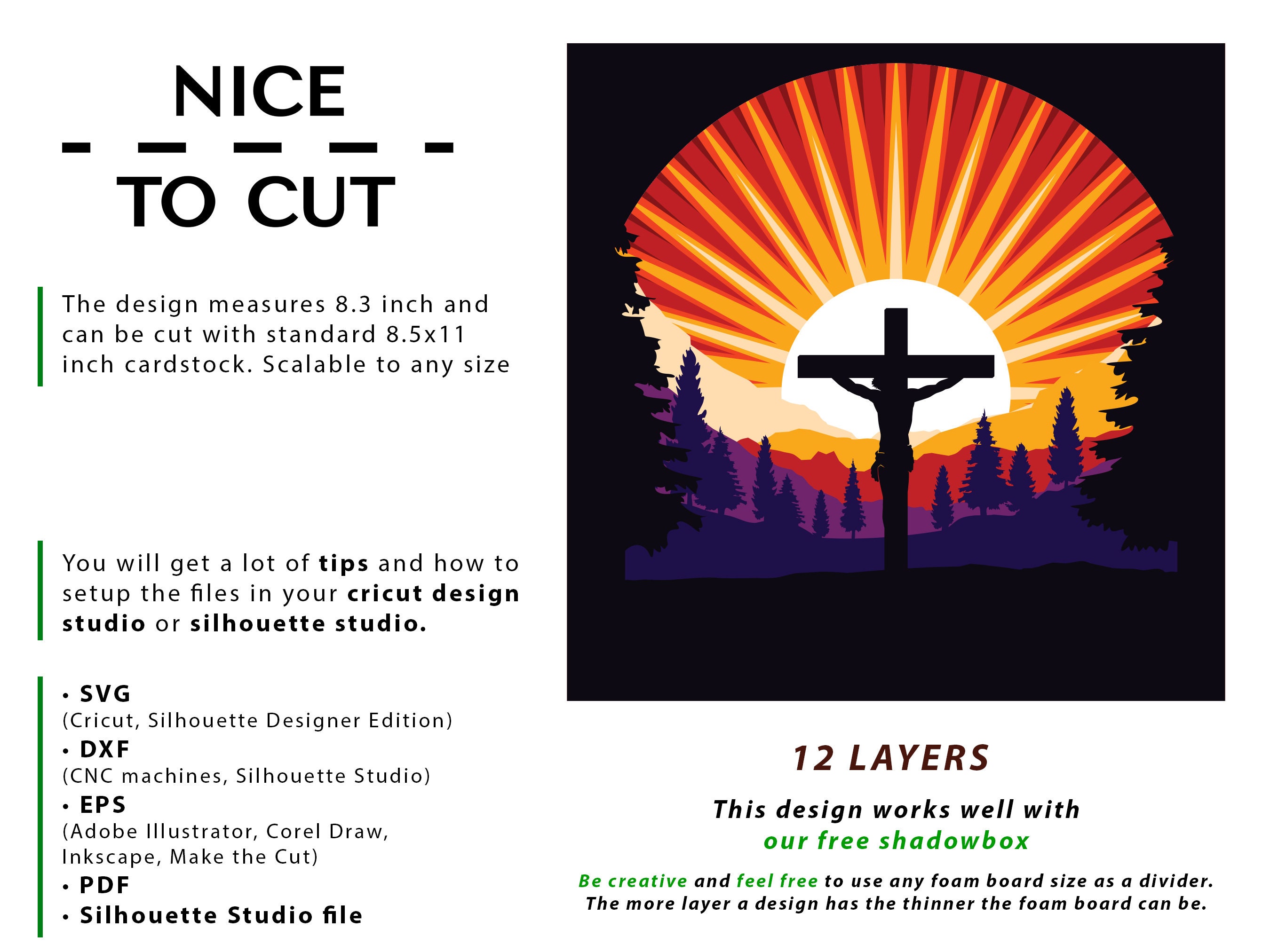 3D Jesus Crucifix Shadow Box, Religious Svg, Crucifixion of Jesus ...