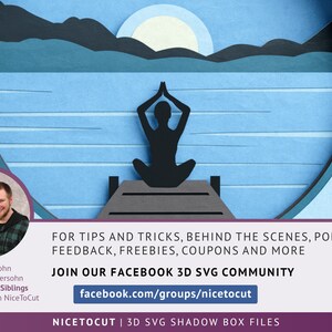 3D Lake Shadow Box, Sunset at the Lake, Meditation, Yoga, Nature ...