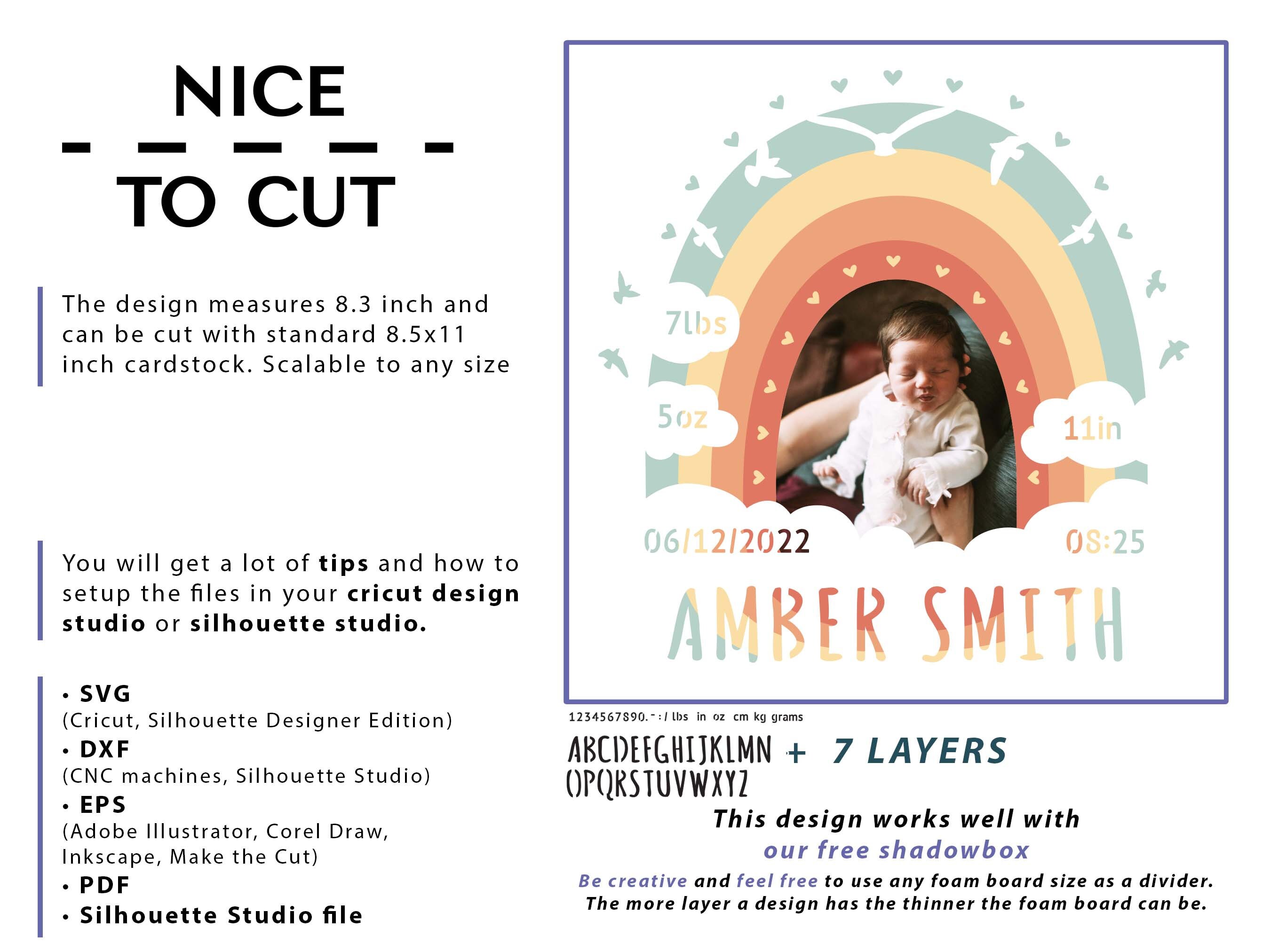 3D Customizable Baby Stats Shadow Box Baby Birth Shadow Box - Etsy