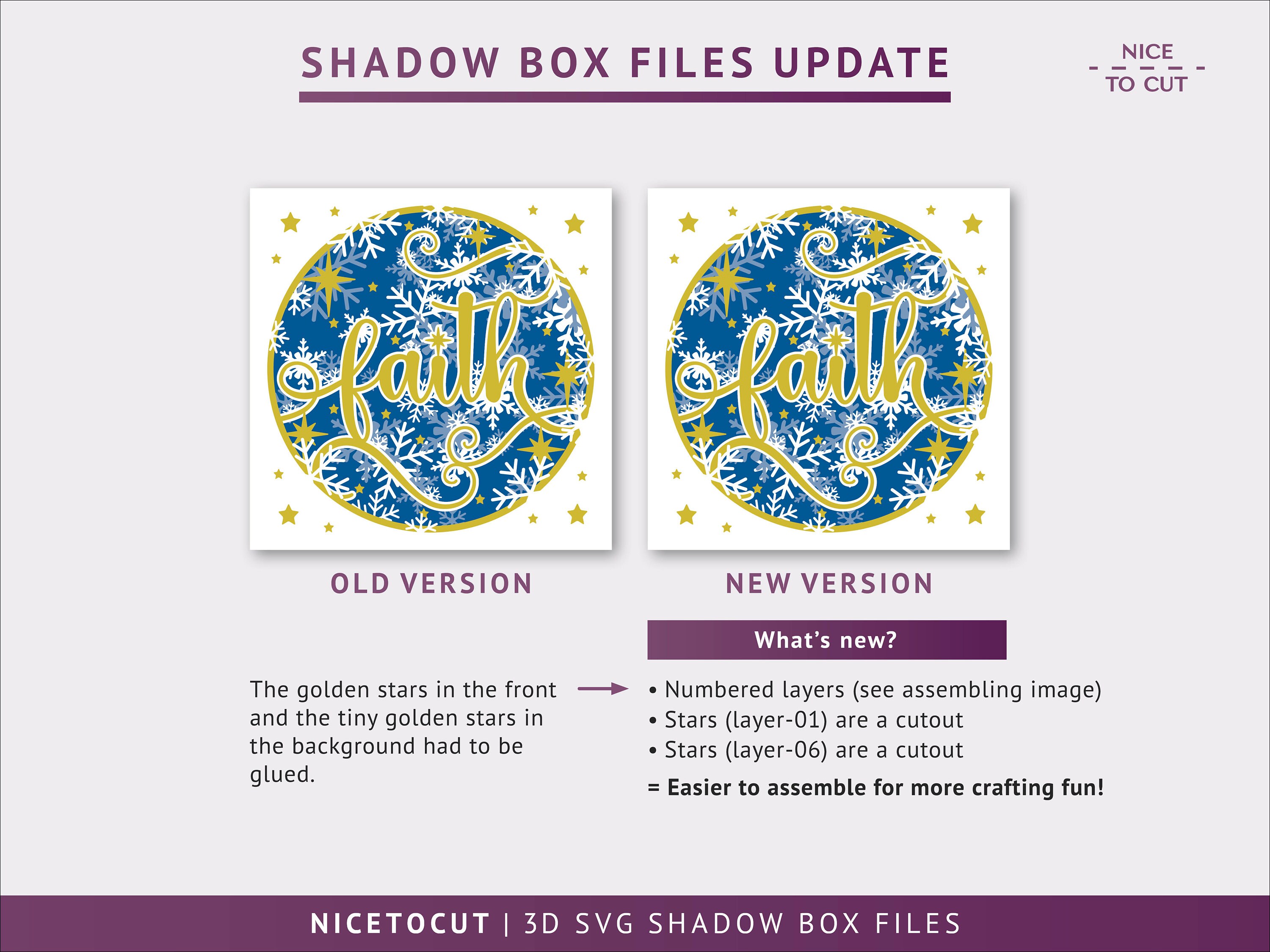3D Faith Shadow Box, Cut File Christmas Svg, Files for Cricut and ...