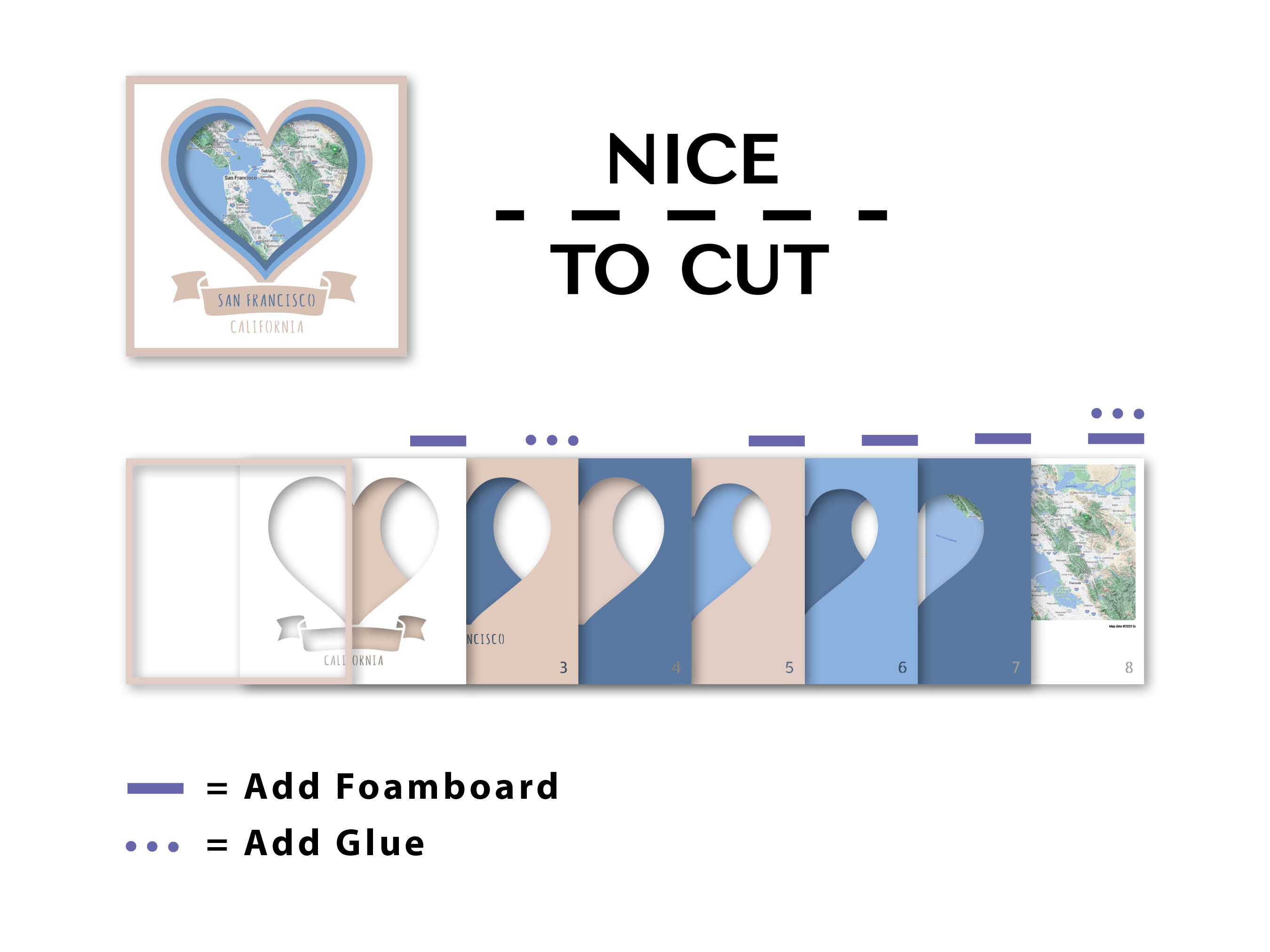 3D Custom Map Shadow Box City Map 3D SVG Personalized Map - Etsy