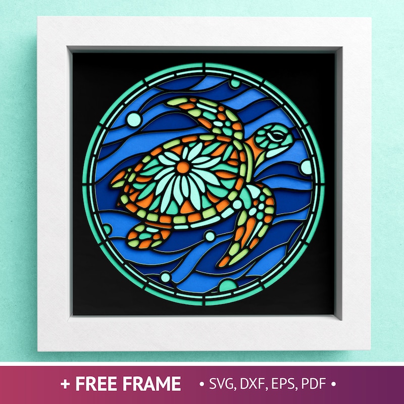 Turtle Stained Glass - Etsy