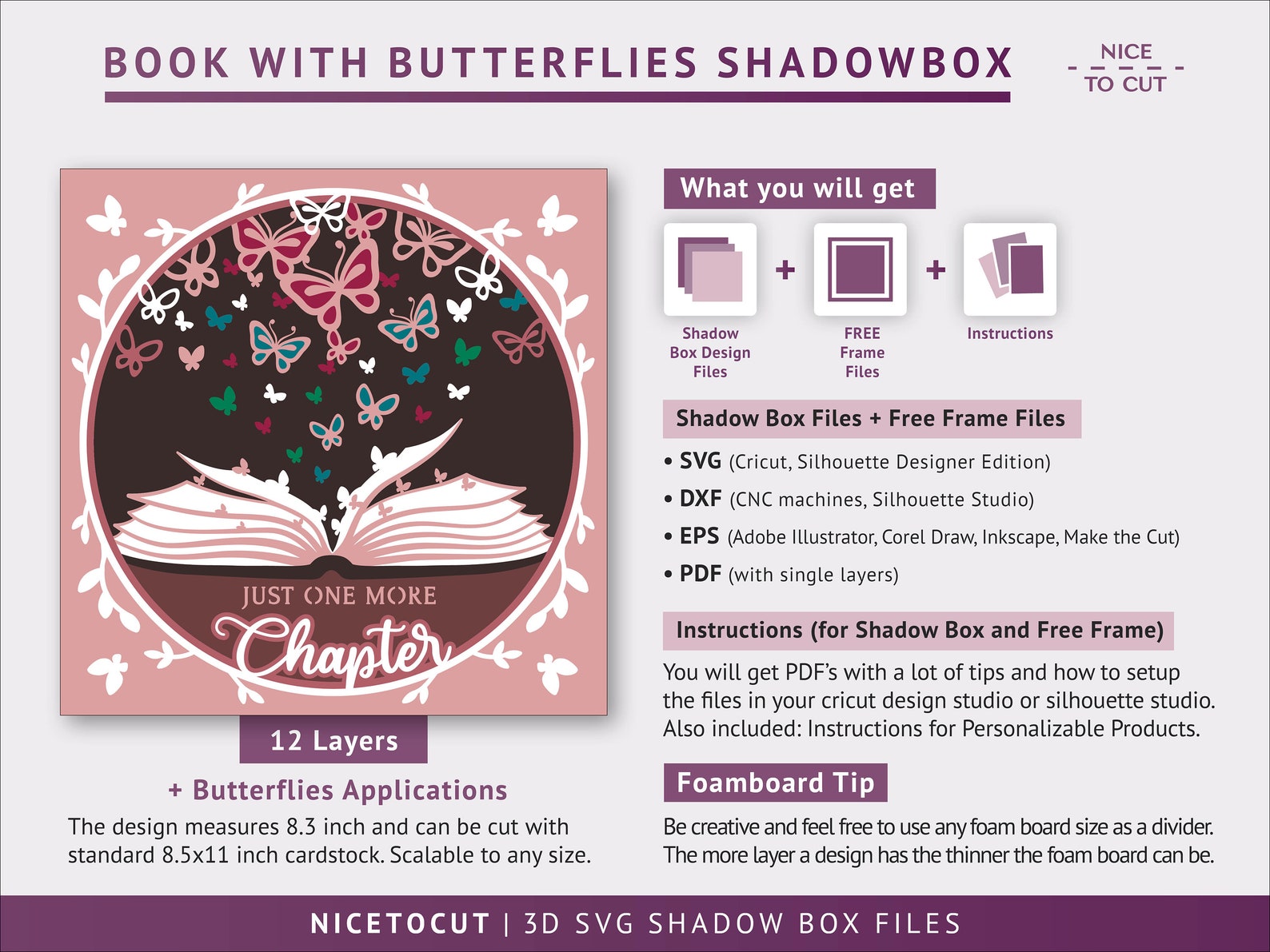 3D Book With Butterflies Shadow Box Floral Layered Paper Art - Etsy