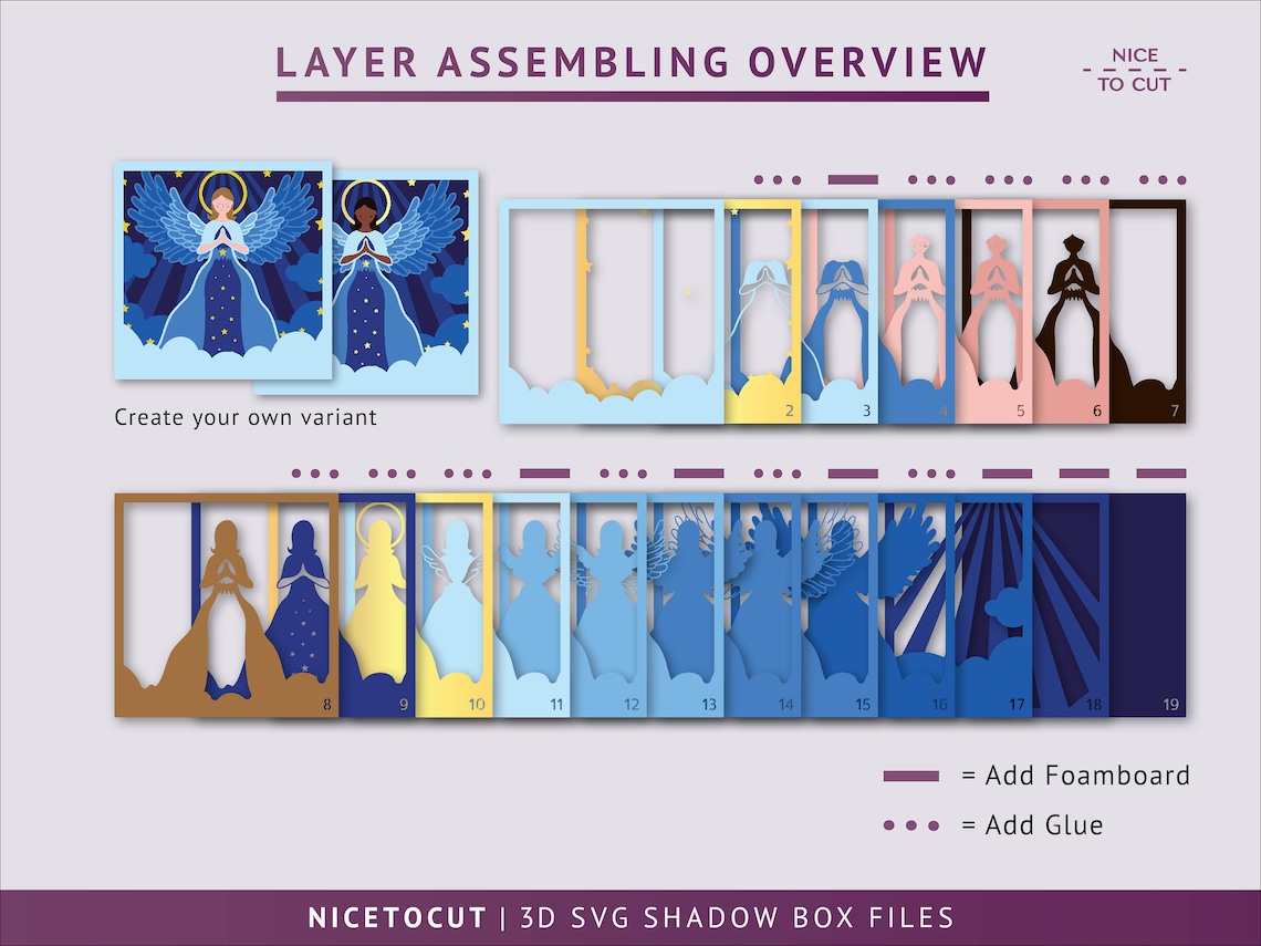 3D Angel Shadow Box Praying Angel 3D SVG Christian Gifts - Etsy