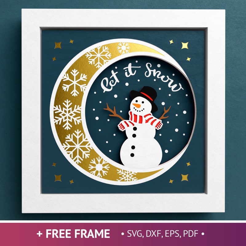 Snowman Shadow Box - Etsy
