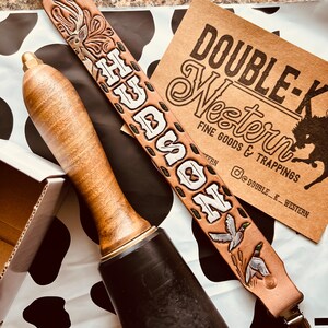 Western Tooled Leather Pacifier Clip - Etsy