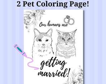 Wedding 2 Pet Coloring Page - Our Humans Are Tying the Knot | Custom ...