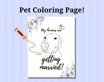 Wedding 2 Pet Coloring Page - Our Humans Are Getting Married | Custom ...