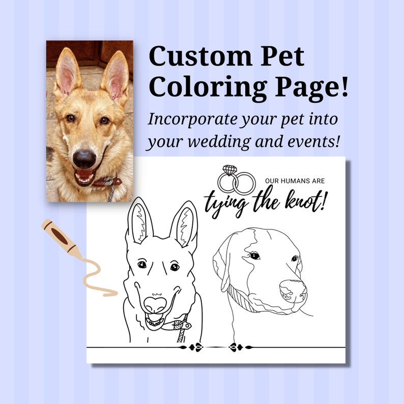 Wedding 2 Pet Coloring Page - Our Humans Are Tying the Knot | Custom ...