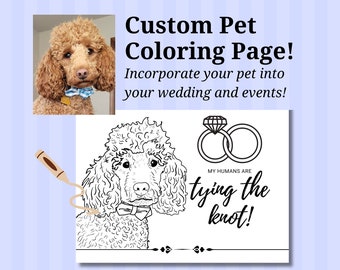 Wedding 2 Pet Coloring Page - Our Humans Are Tying the Knot | Custom ...