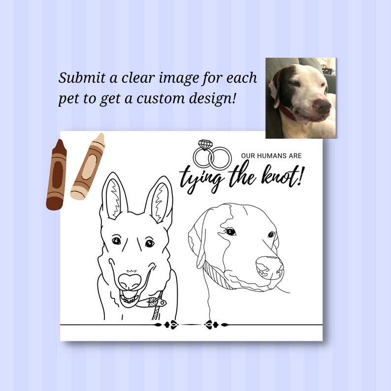 Wedding 2 Pet Coloring Page - Our Humans Are Tying the Knot | Custom ...