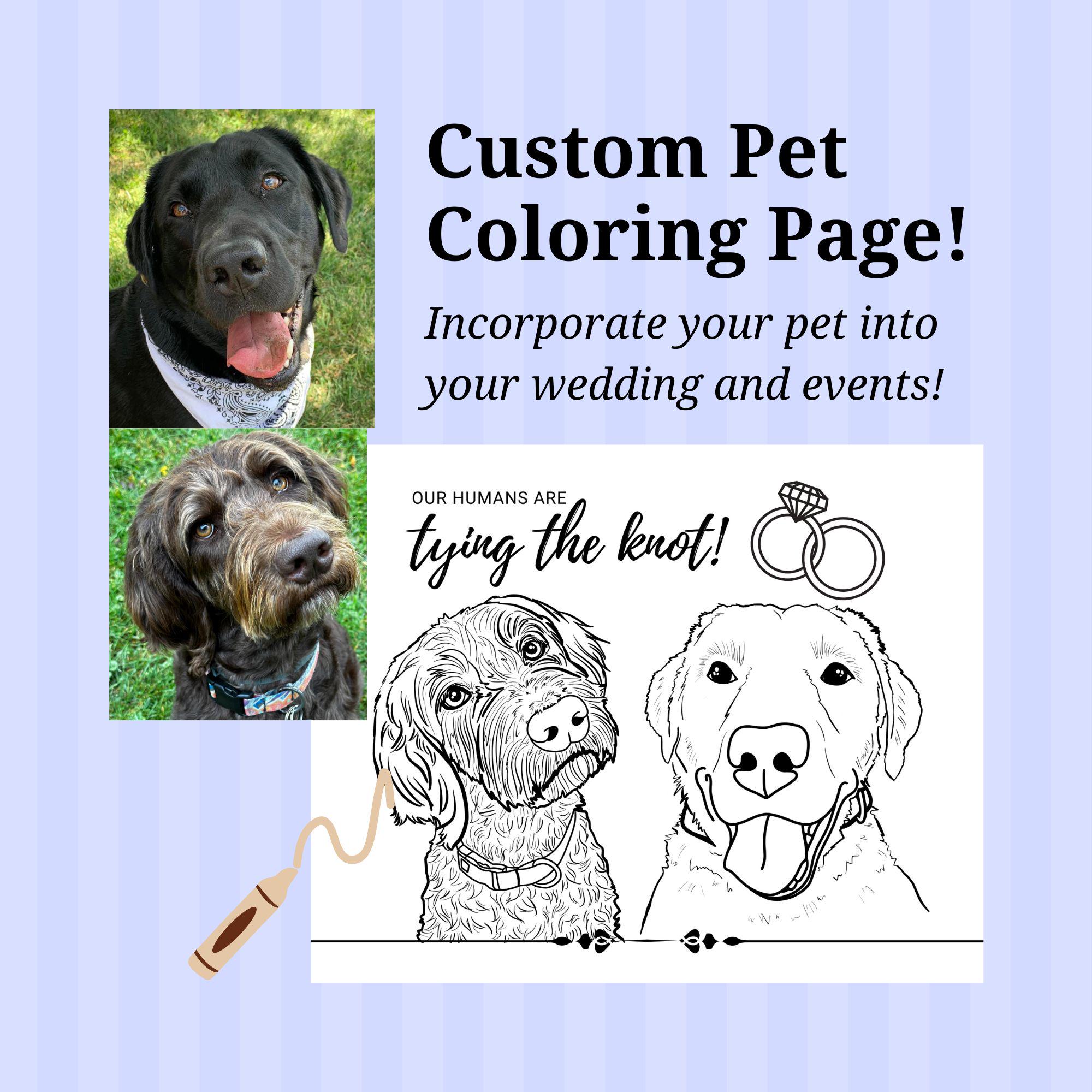 Wedding 2 Pet Coloring Page - Our Humans Are Tying the Knot | Custom ...