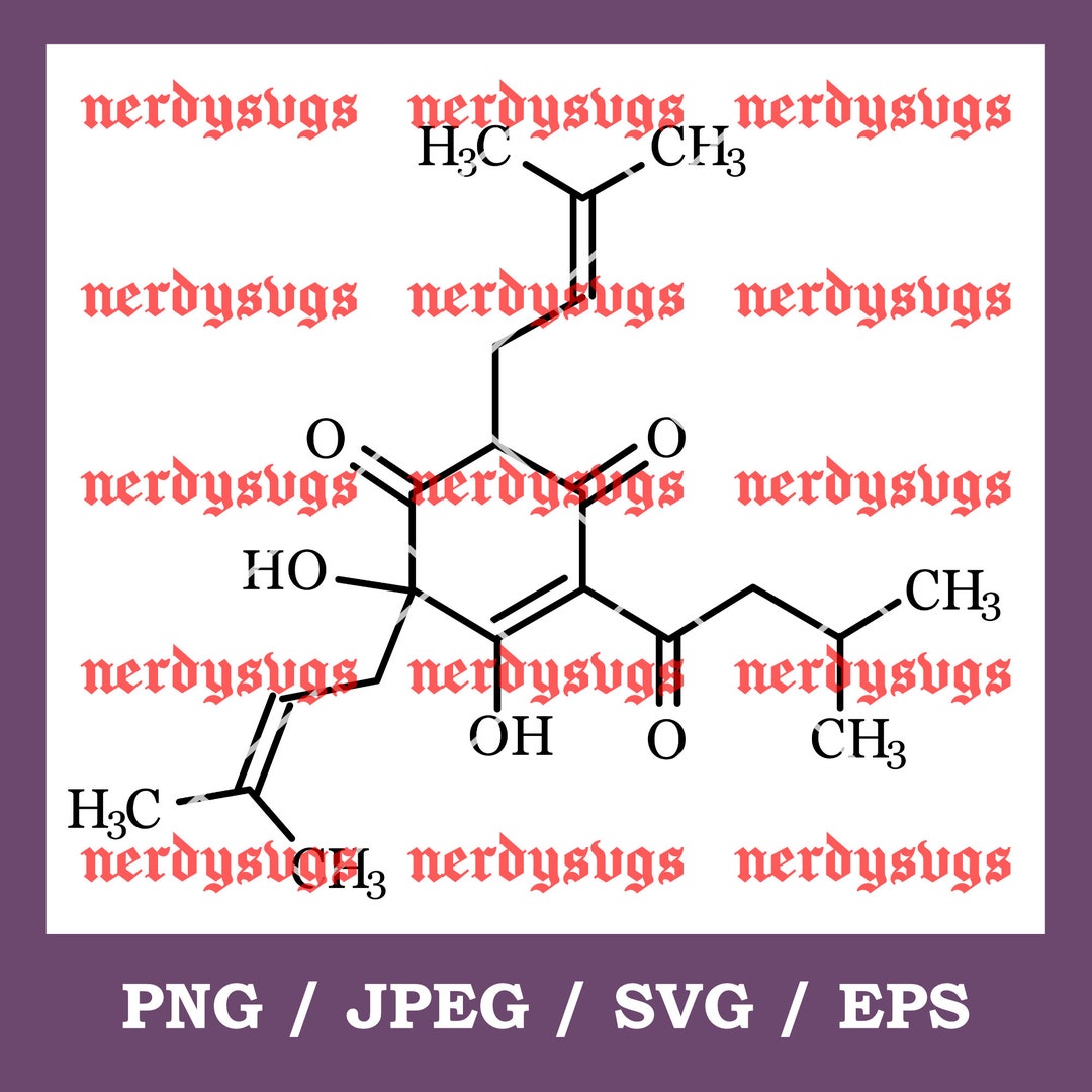 Beer humulone Molecule Bottle / Mug / Drink SVG Cricut File - Etsy