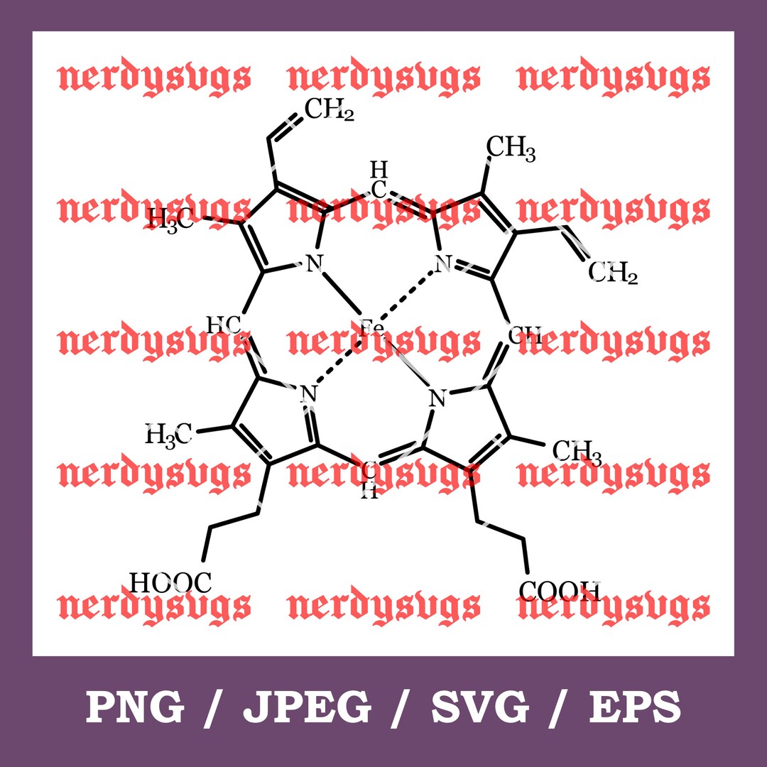Blood hemoglobin Molecule SVG Cricut File - Etsy