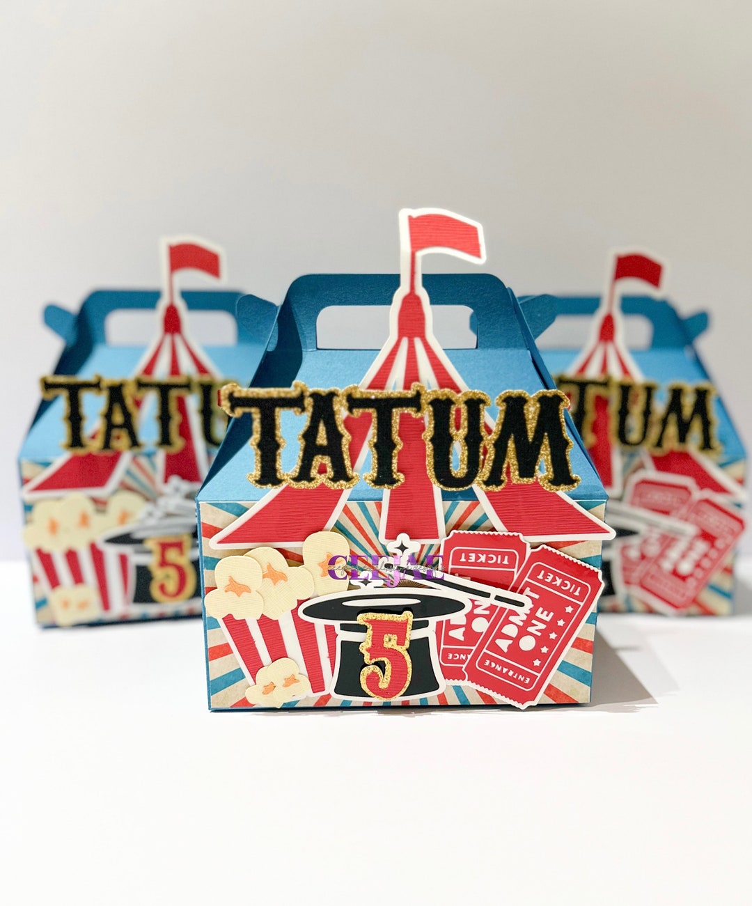 Carnival/circus Custom Gable Boxes - Etsy