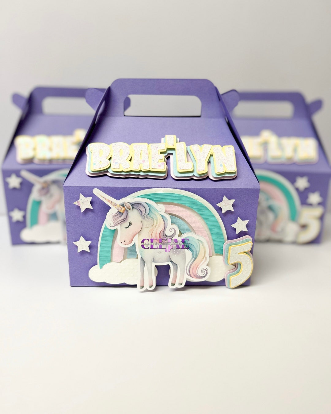 Unicorn Custom Gable Boxes - Etsy