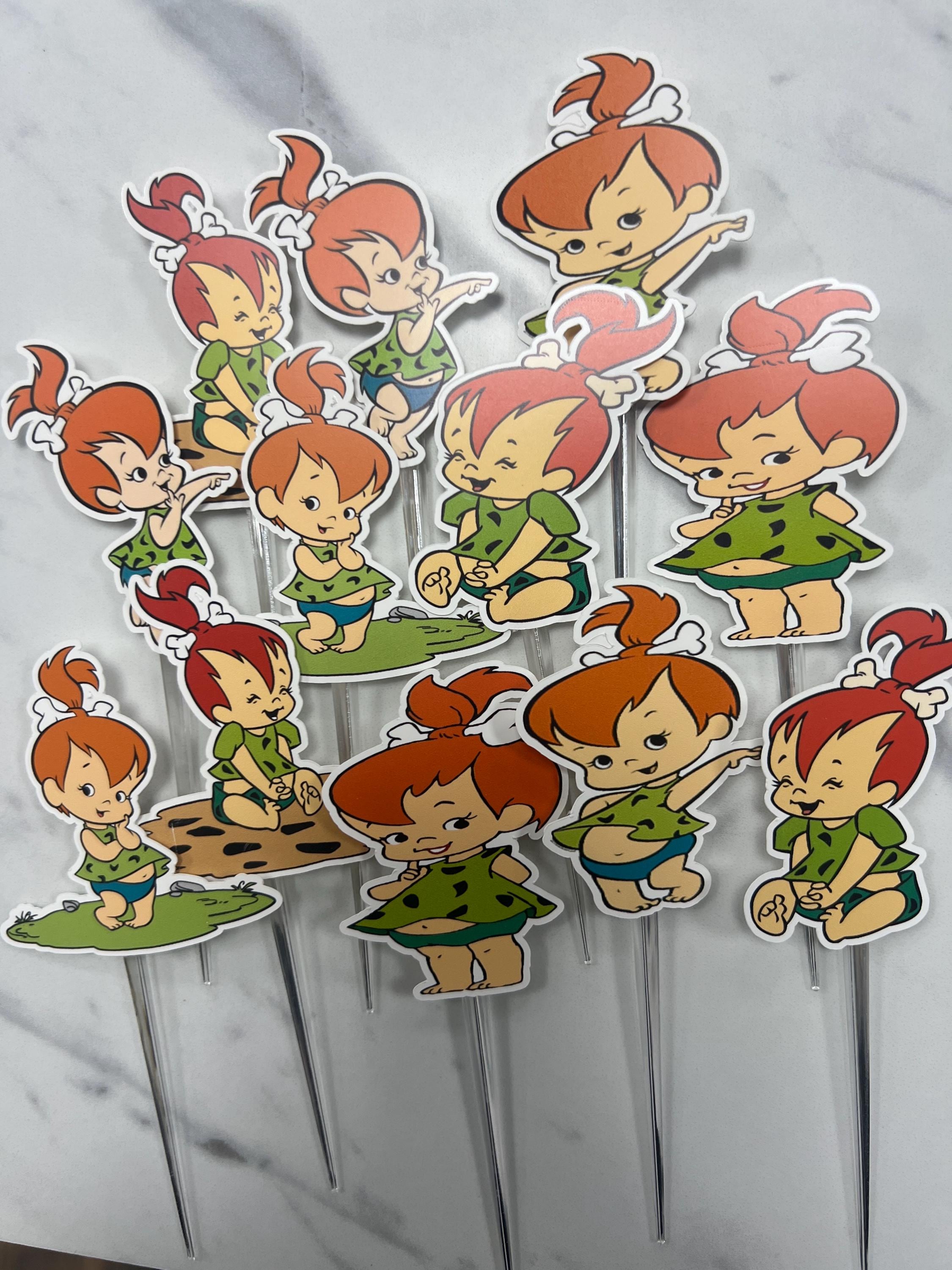 Pebbles and Bam Bam and Family Cupcake Toppers, Pebbles Baby Shower ...
