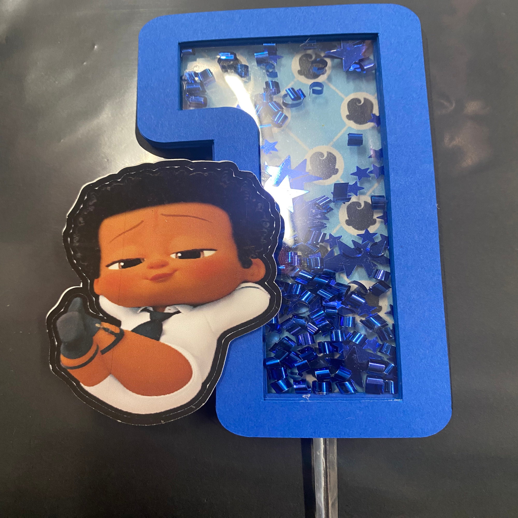 Personalized Cake Topper, Number Cake Topper, Shaker Cake Topper ...