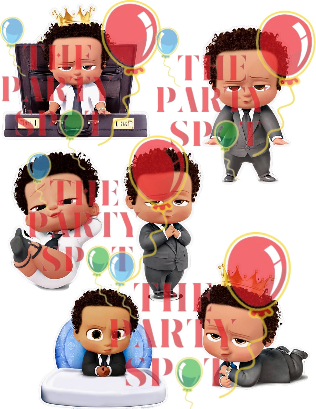 Boss Baby Afro Boy Clipart Png Bundle Digital Download Boss Baby Afro ...