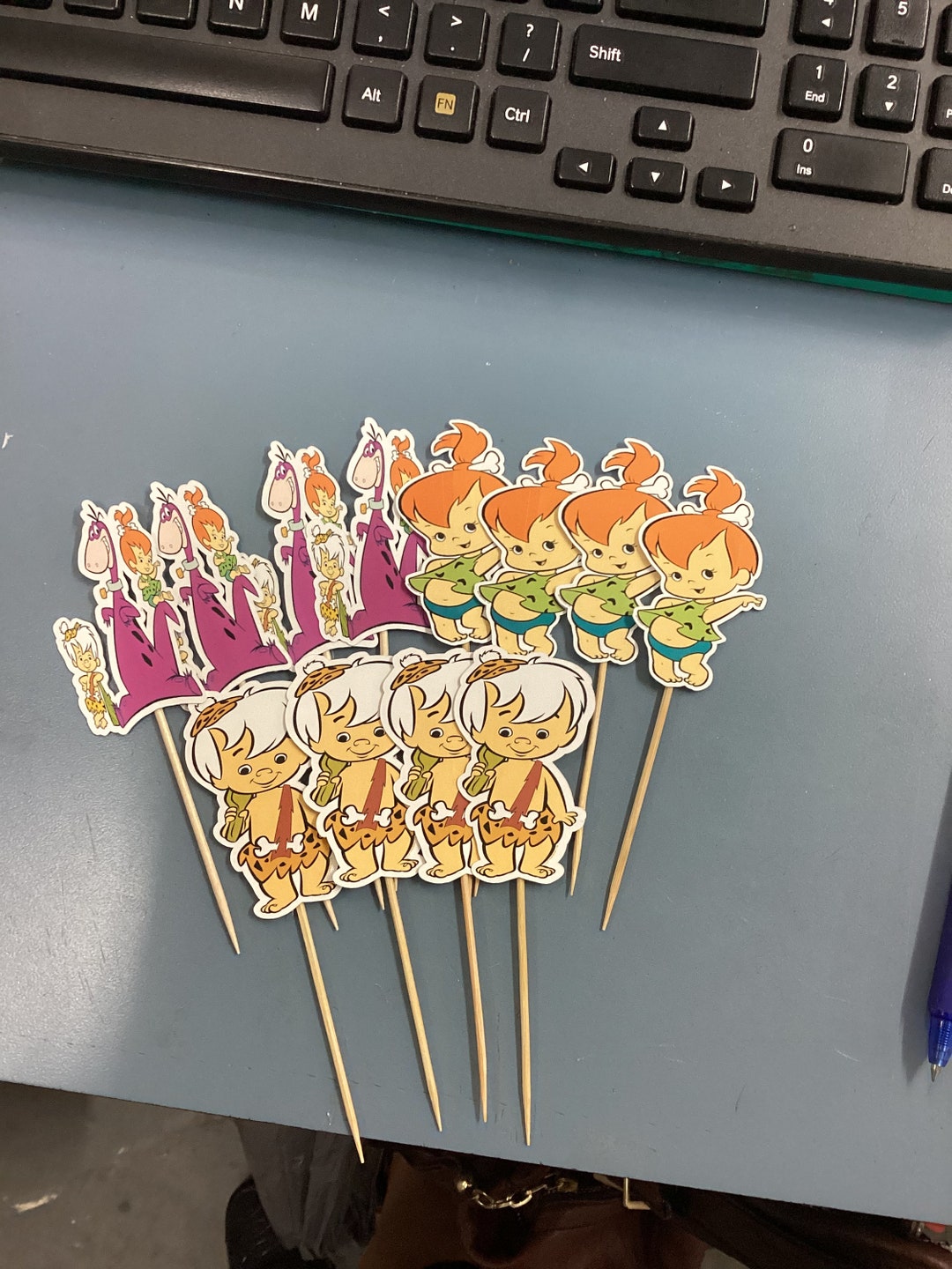Pebbles and Bam Bam and Family Cupcake Toppers, Pebbles Baby Shower ...