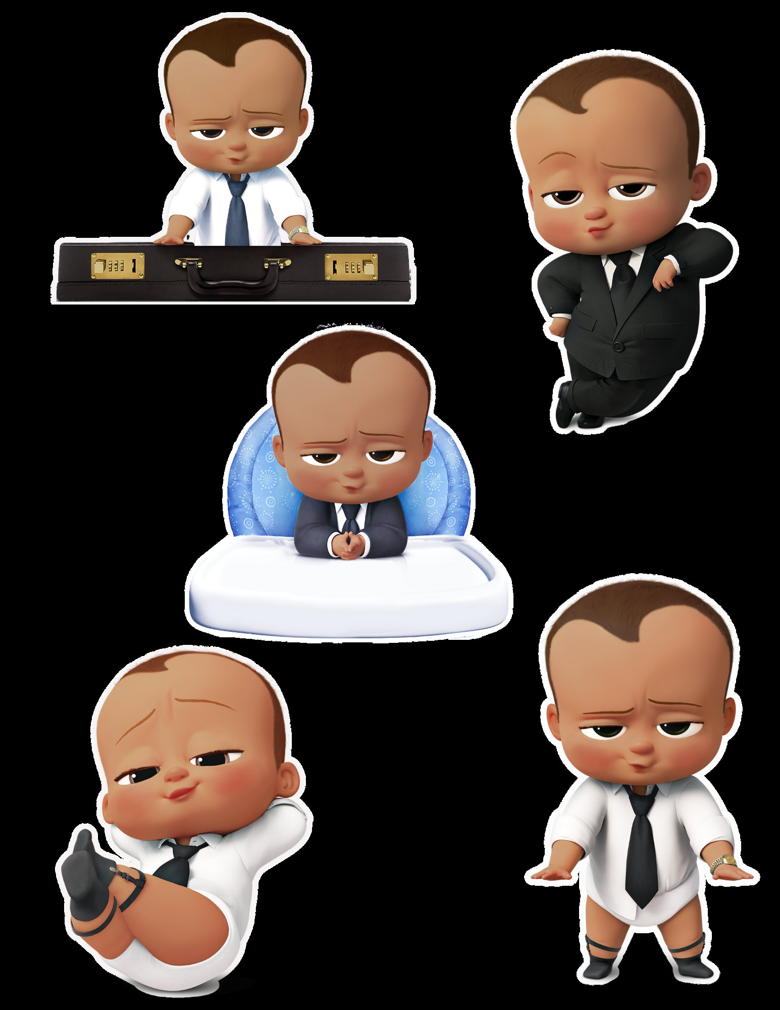 Boss Baby Afro Boy Clipart Png Bundle Digital Download Boss Baby Afro ...