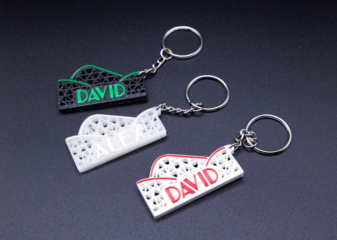 Personalized 3D Printed Roller Coaster Keychain - Etsy