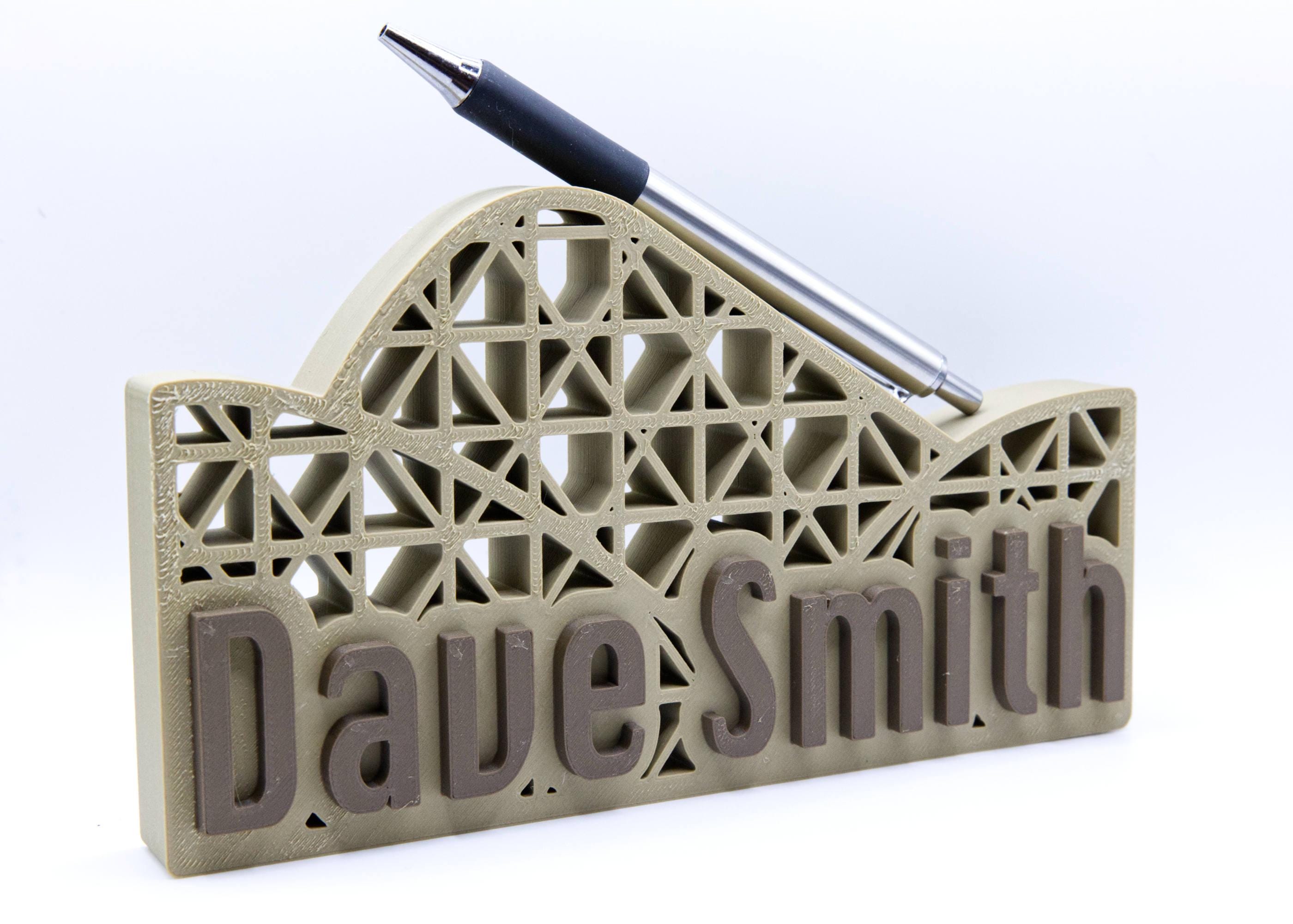 Personalized 3D Wooden Roller Coaster Name Plate - Desk Decor - Etsy