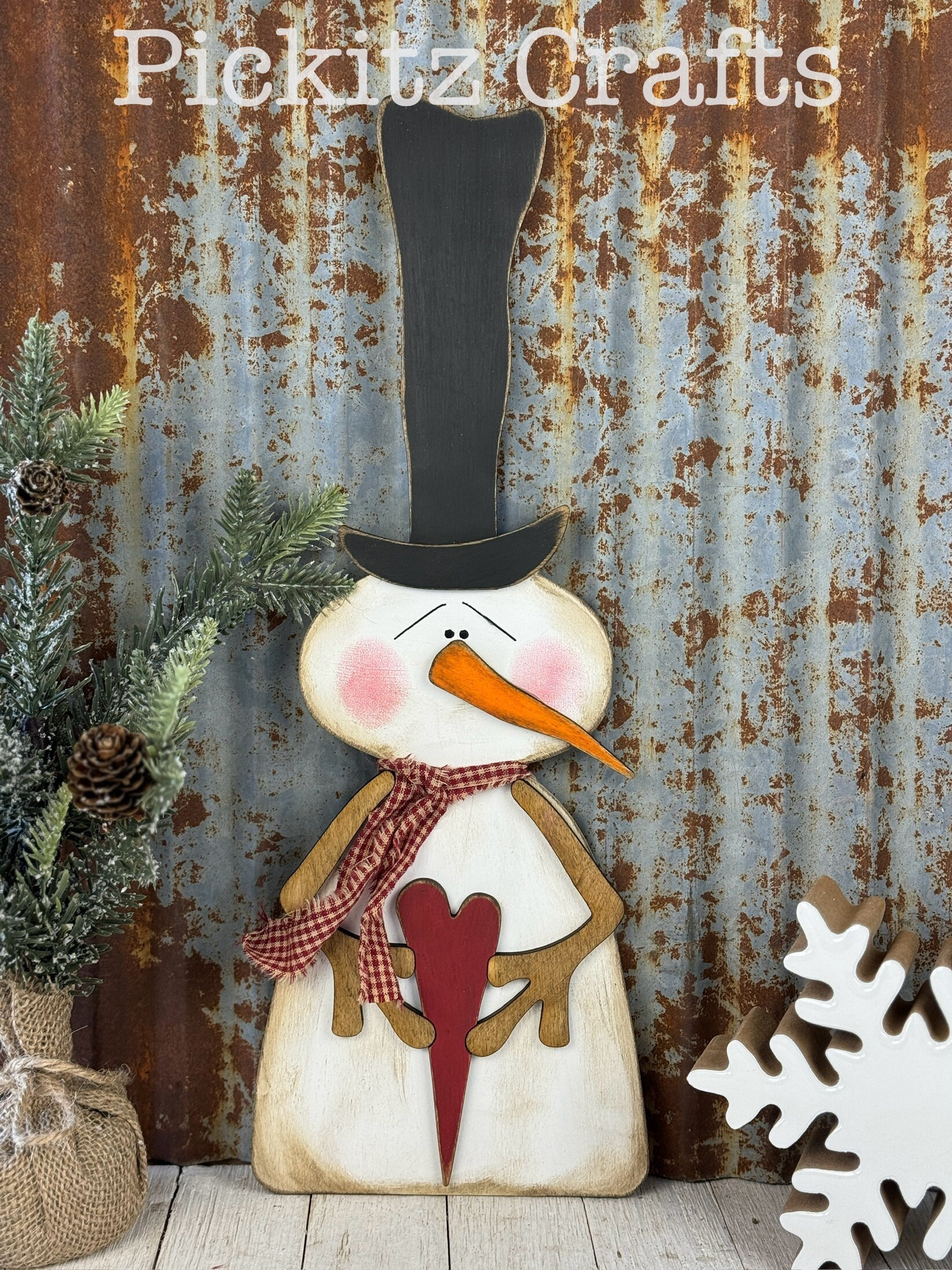 Valentine Snowman, Tall, Skinny Stand Alone, Scroll Saw PDF Digital ...