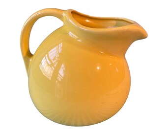 Vintage Hall Yellow Ball Pitcher With Ice Lip. - Etsy